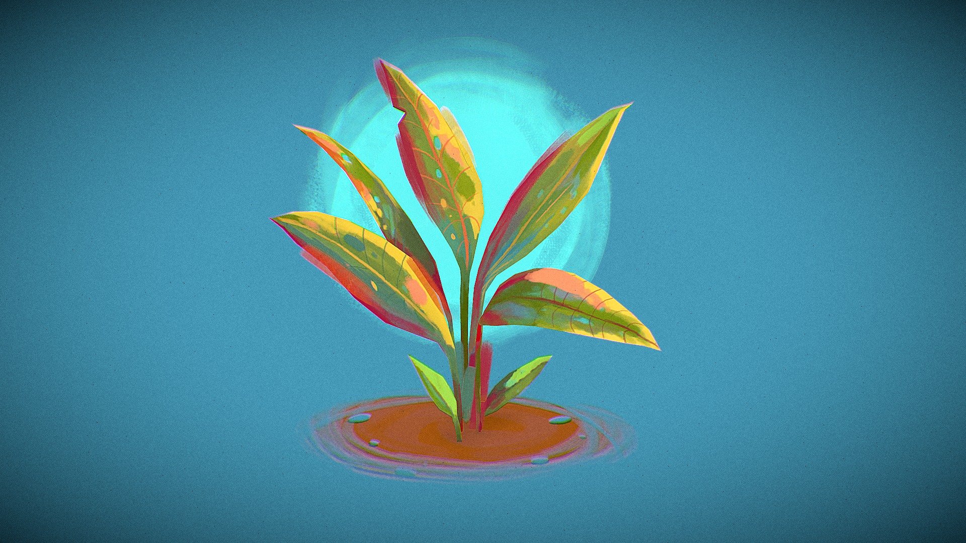 Painterly Plant - 3D model by rosiejarvis [da7e3a7] - Sketchfab