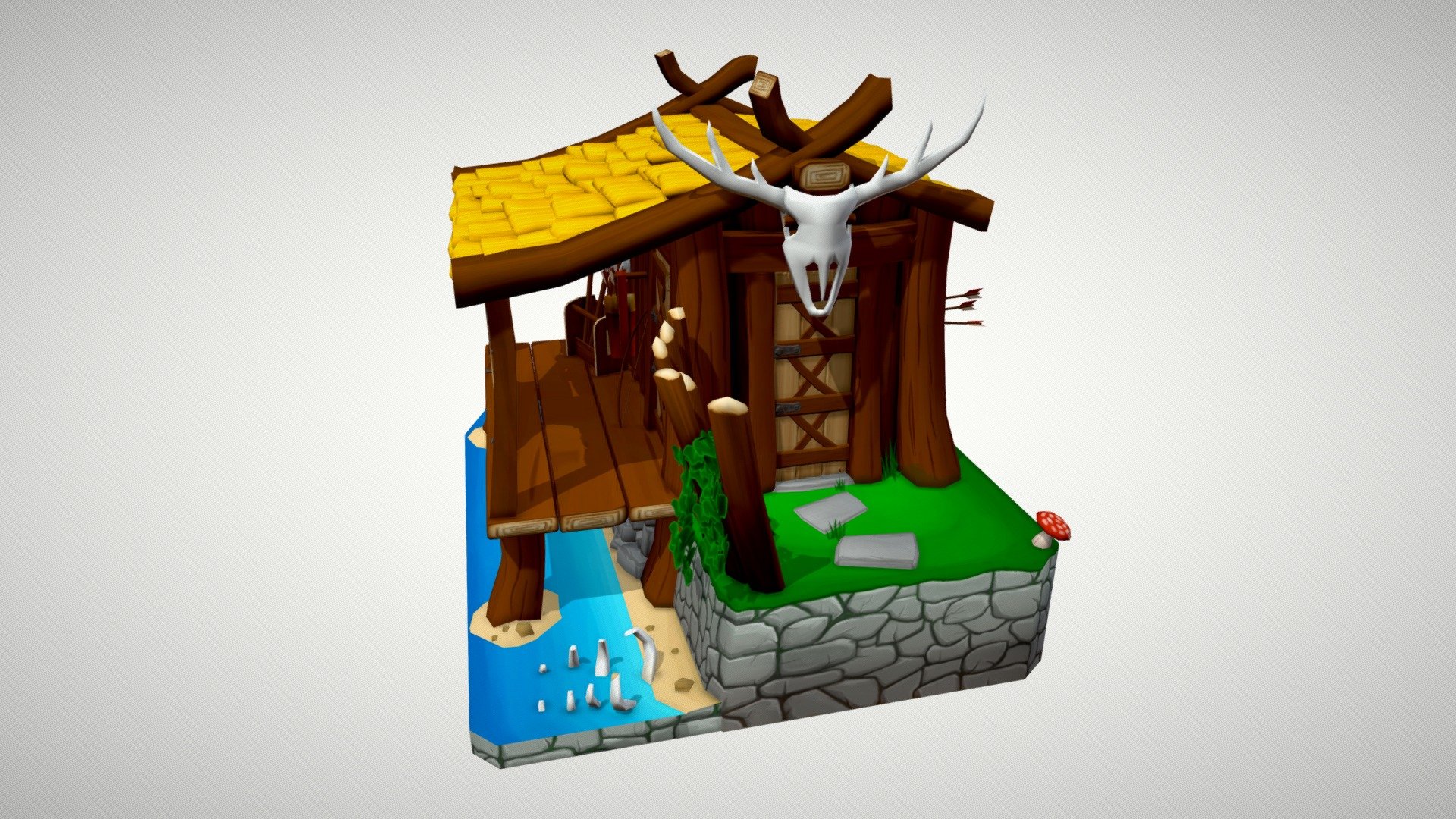 hunting_shack - 3D model by j4sp3r [da7f8cf] - Sketchfab