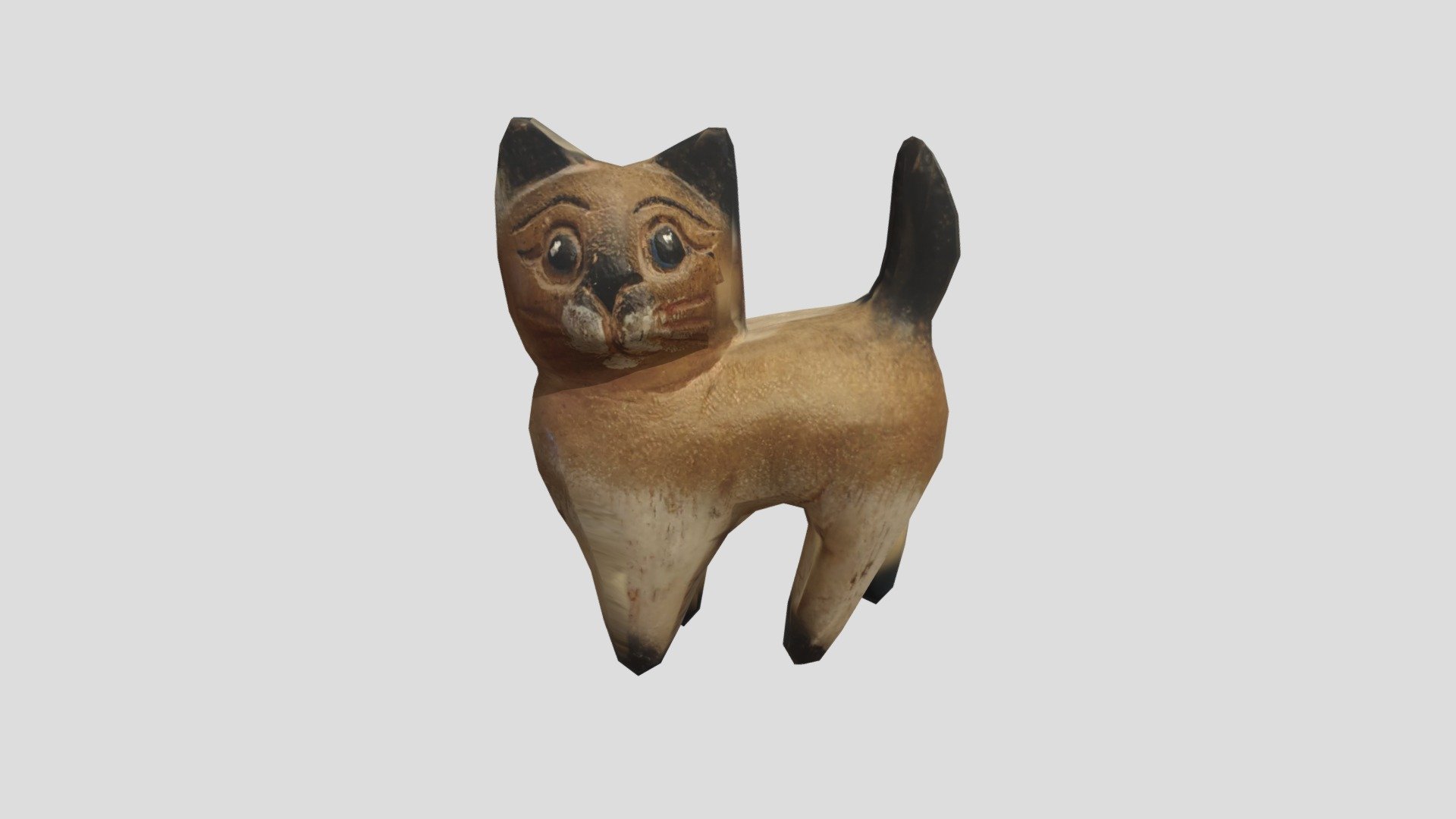 Wooden Cat - Download Free 3D model by acre [da80ed0] - Sketchfab