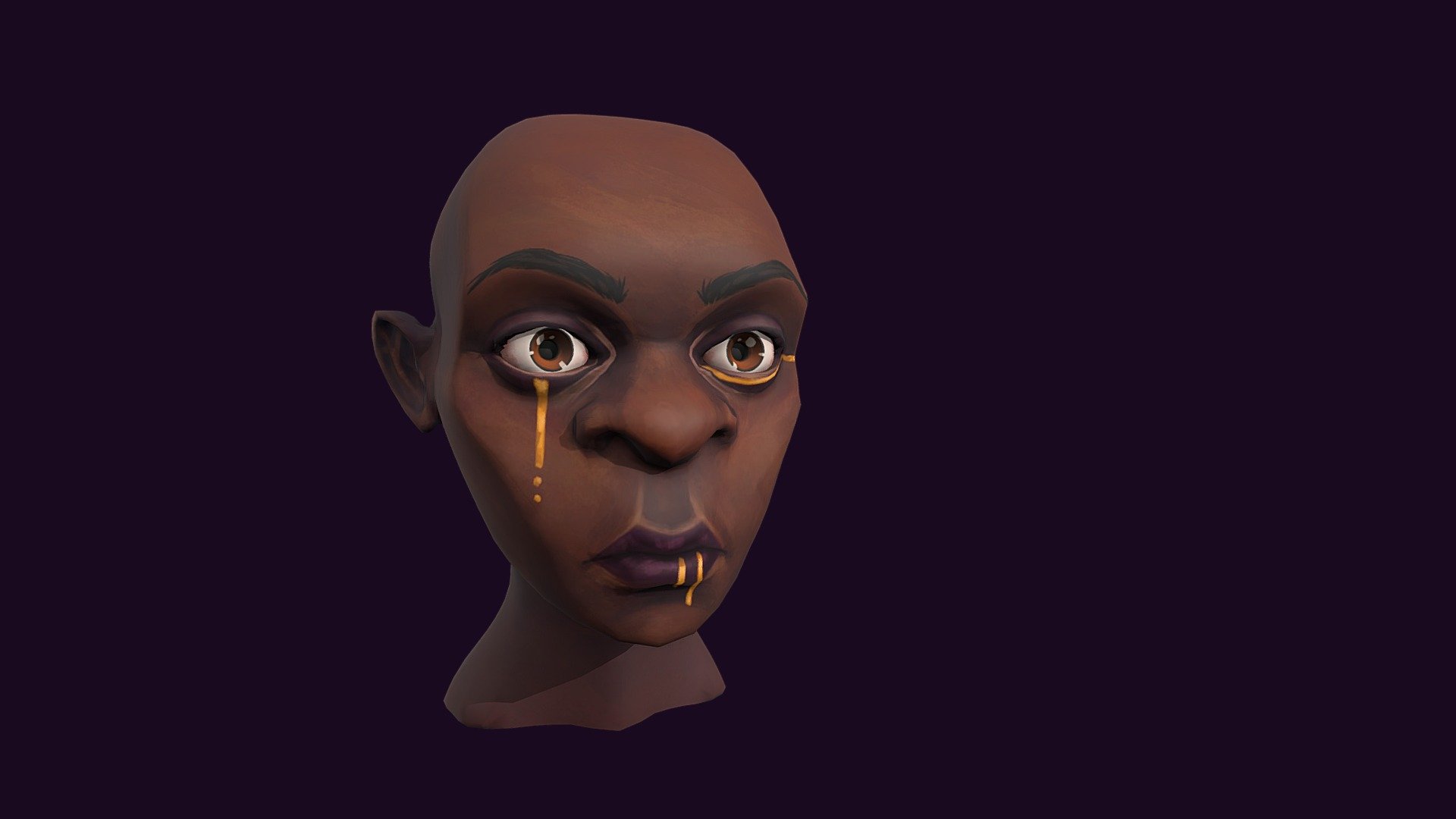 Stylised 'Arcane' style head - 3D model by Beck Hemsley (@beckh ...