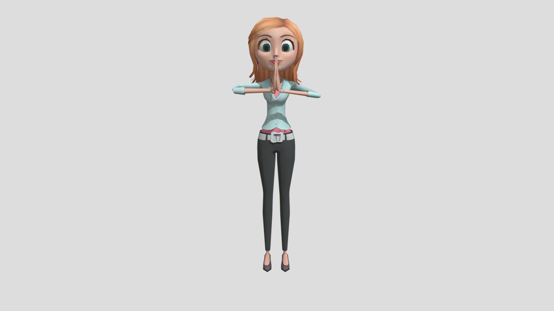 Sam sparks holding palms together look down - Download Free 3D model by ...