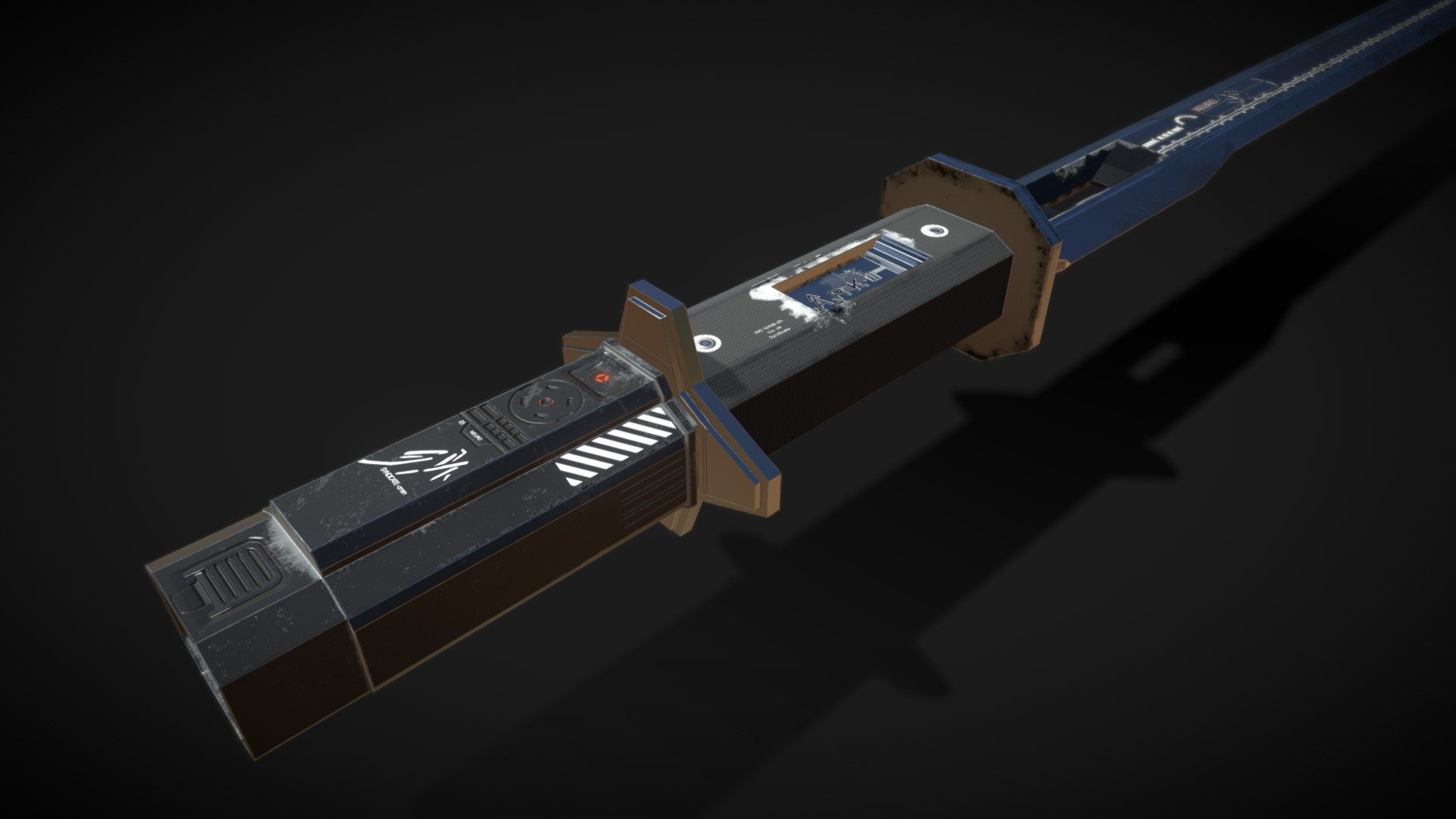 2099 Futuristic Sword - 3D model by BioHazardStudio [da8732d] - Sketchfab