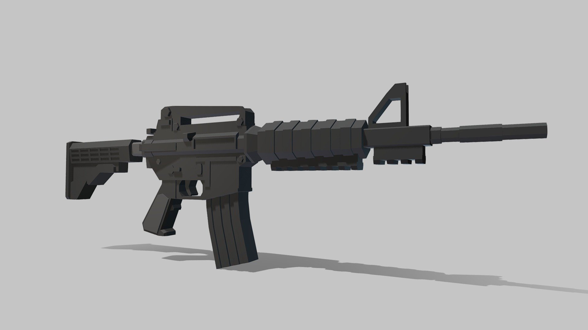 Low Poly AR-M4 - Download Free 3D model by CastleBravo (@BravoCastle ...