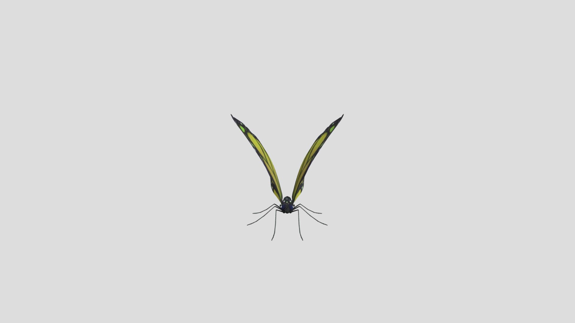 Yellow Joy Butterfly - Download Free 3D model by dylansburner [da8bbcb ...
