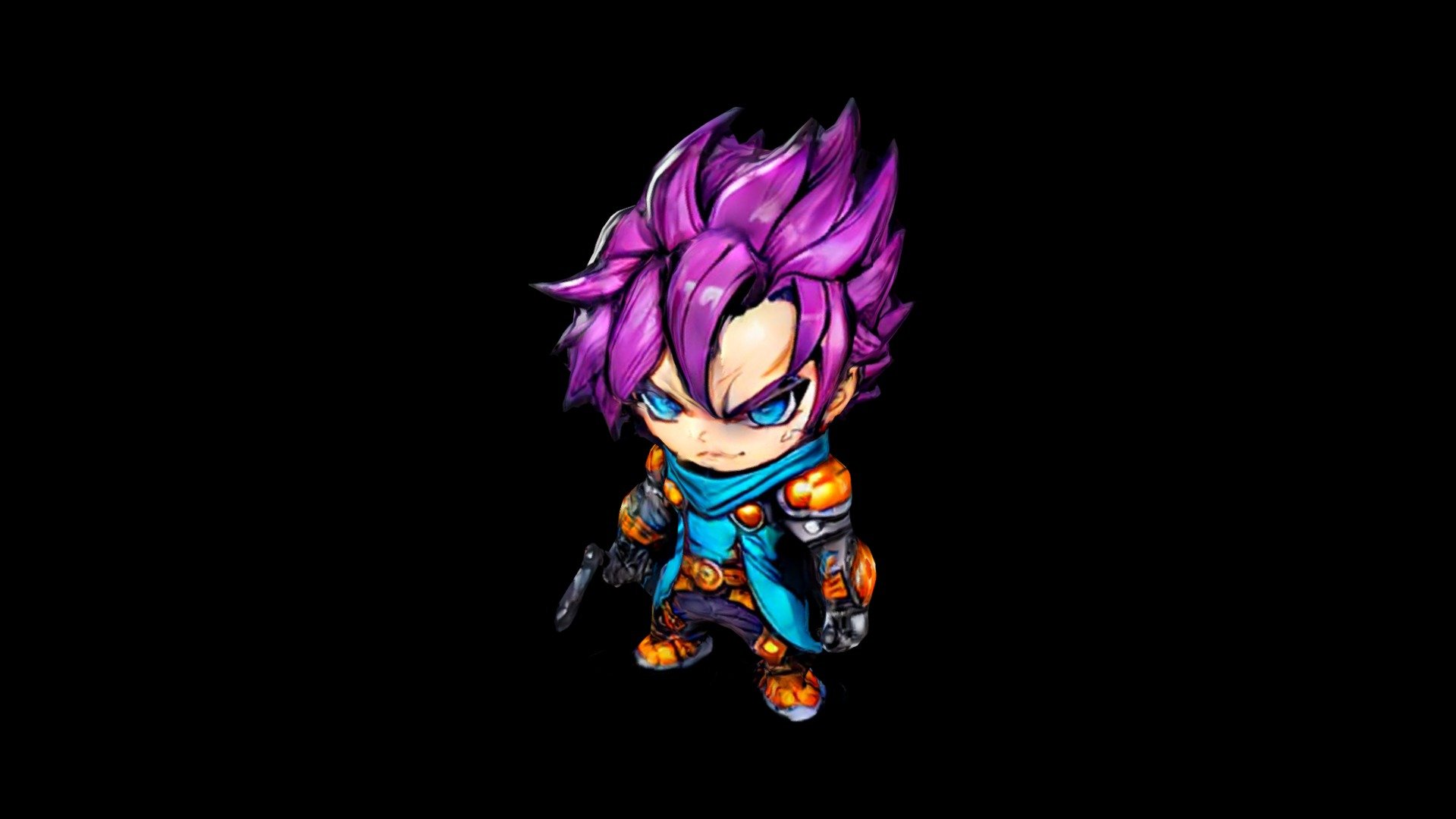 A chibi version of Trunks from Dragon Ball Z, he - Download Free 3D ...