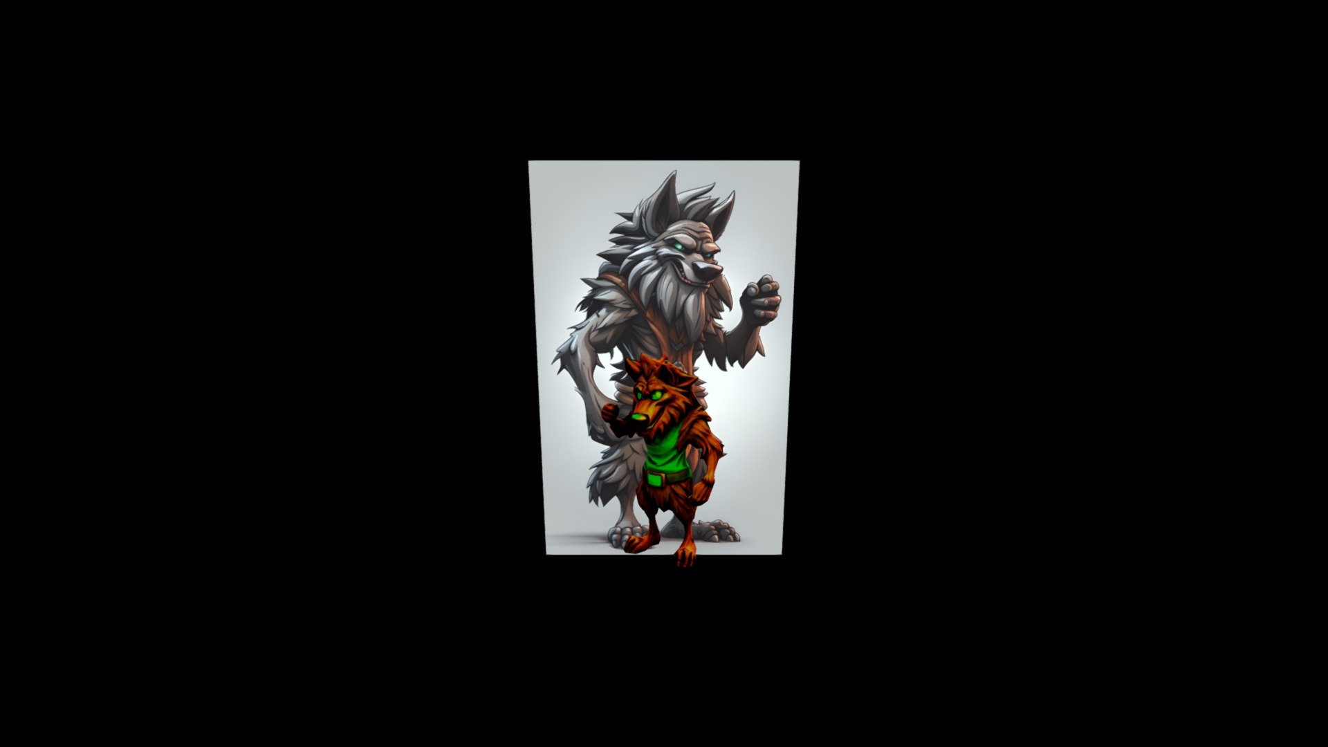 "Grey Wolf Cartoon Character" A grey wolf is - Download Free 3D model ...