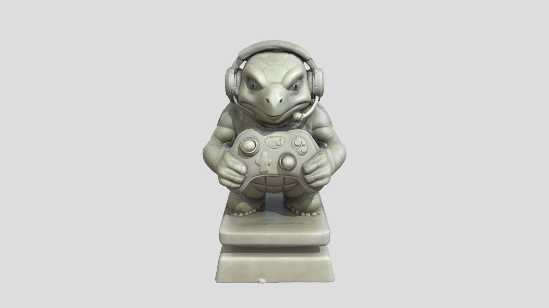 Gamer Turtle Statue - 3D model by brentmalcolm1975 [da94953] - Sketchfab