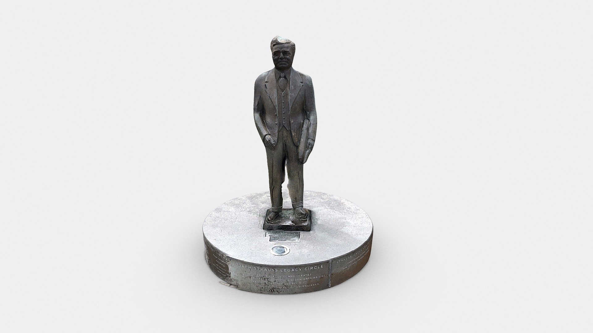Day 163: Joseph B. Strauss memorial - 1scanaday - Download Free 3D ...