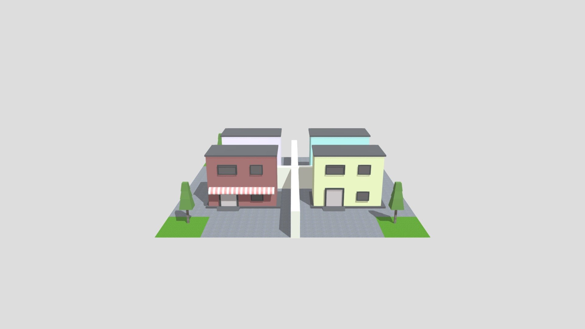 Neighborhood Block - 3D model by deuz9 [da96c5d] - Sketchfab