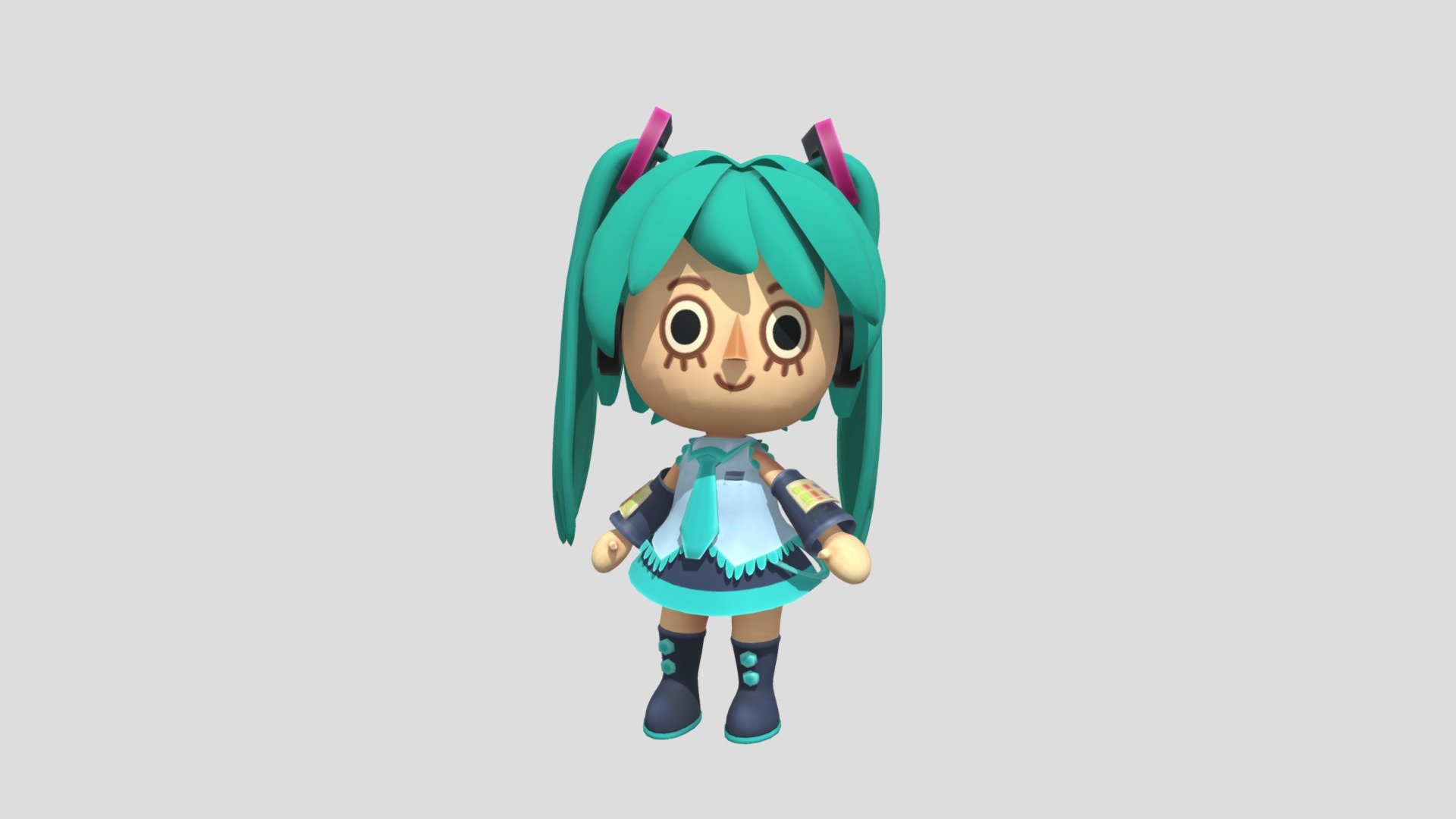 Hatsune-miku-animal-crossing-style - 3D model by PURIN UwU (@lukamiku ...