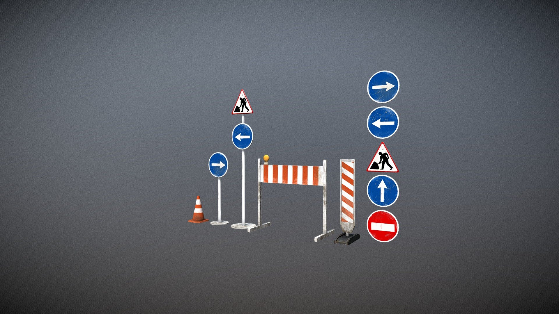 Road Construction Asset Pack - 3D model by Nikita.Meduha [da9af63 ...