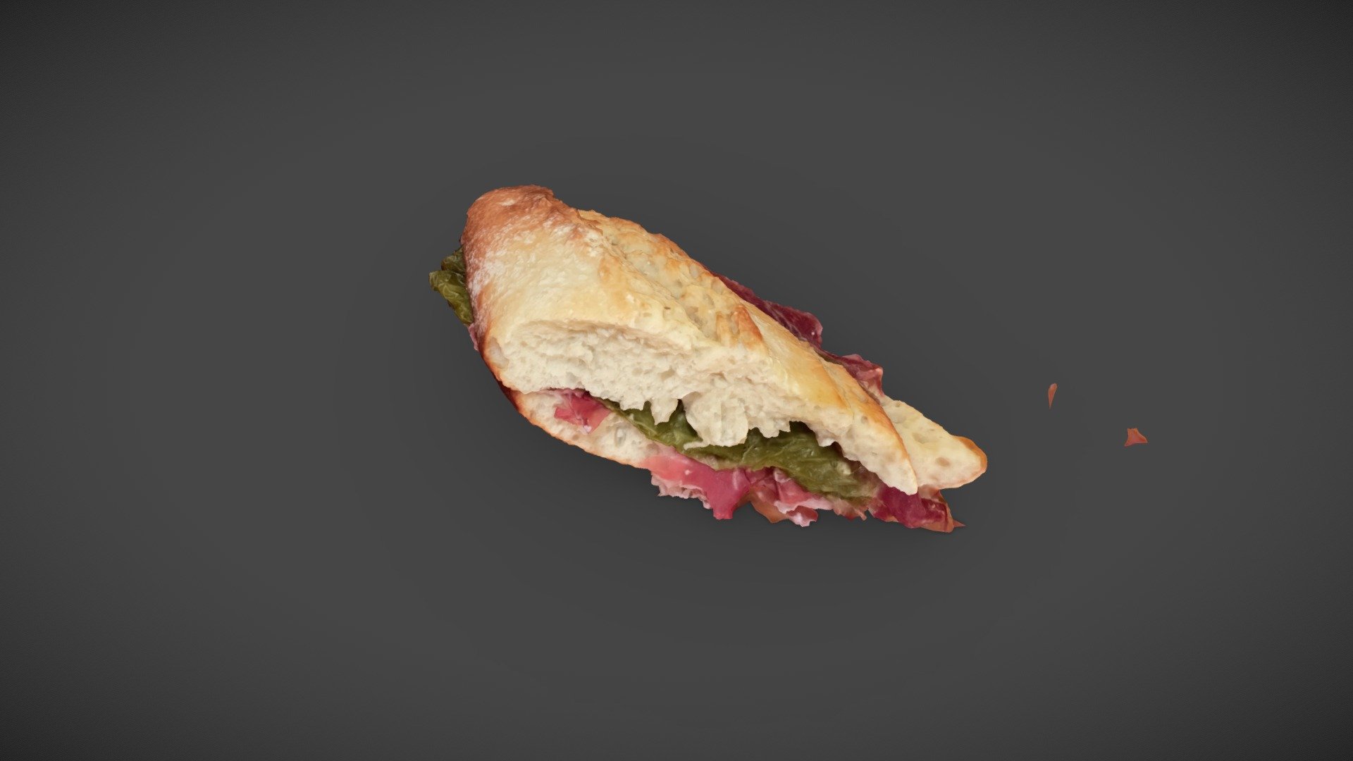 Iberian ham sandwich with green peppers - Buy Royalty Free 3D model by ...