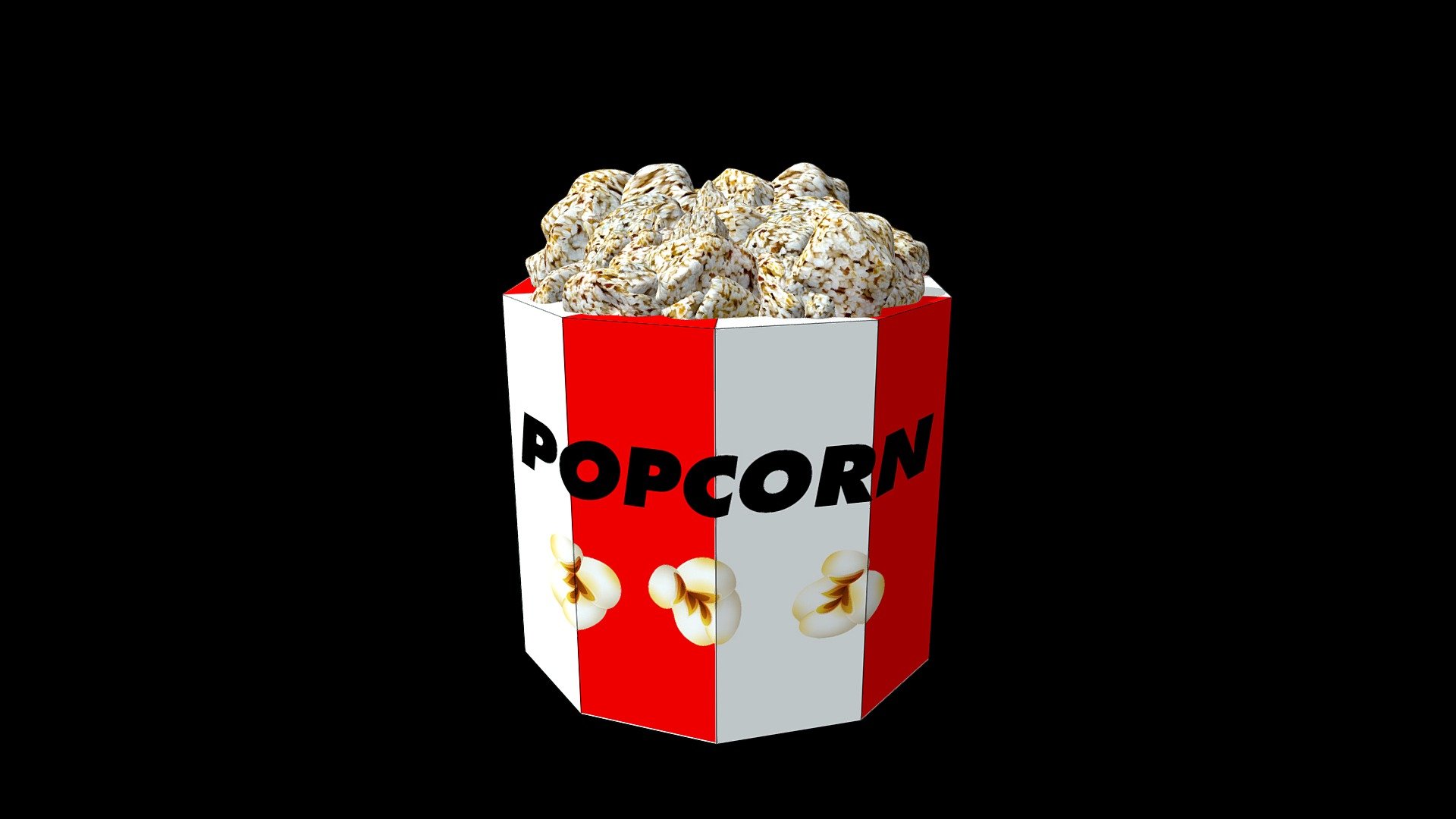 low_poly_cinema_popcorn_bucket - Download Free 3D model by None ...