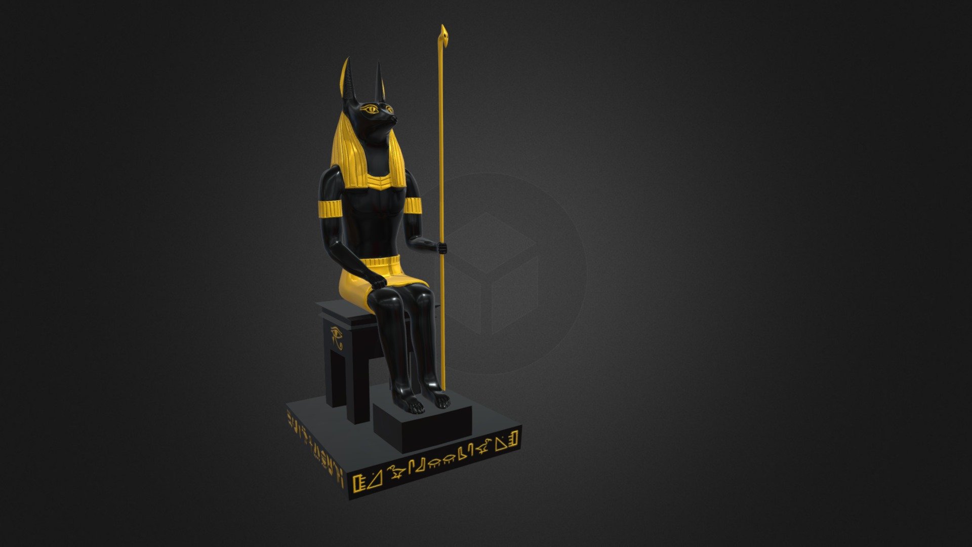 Anubis God Sculpture - 3D model by BenevArts [da9ea57] - Sketchfab