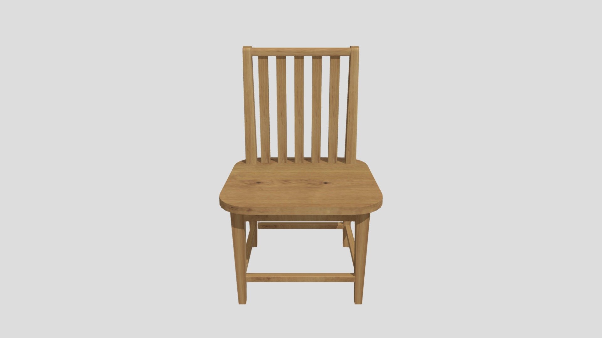 Simple Wooden Chair - 3D model by discreteschool [daa57b6] - Sketchfab