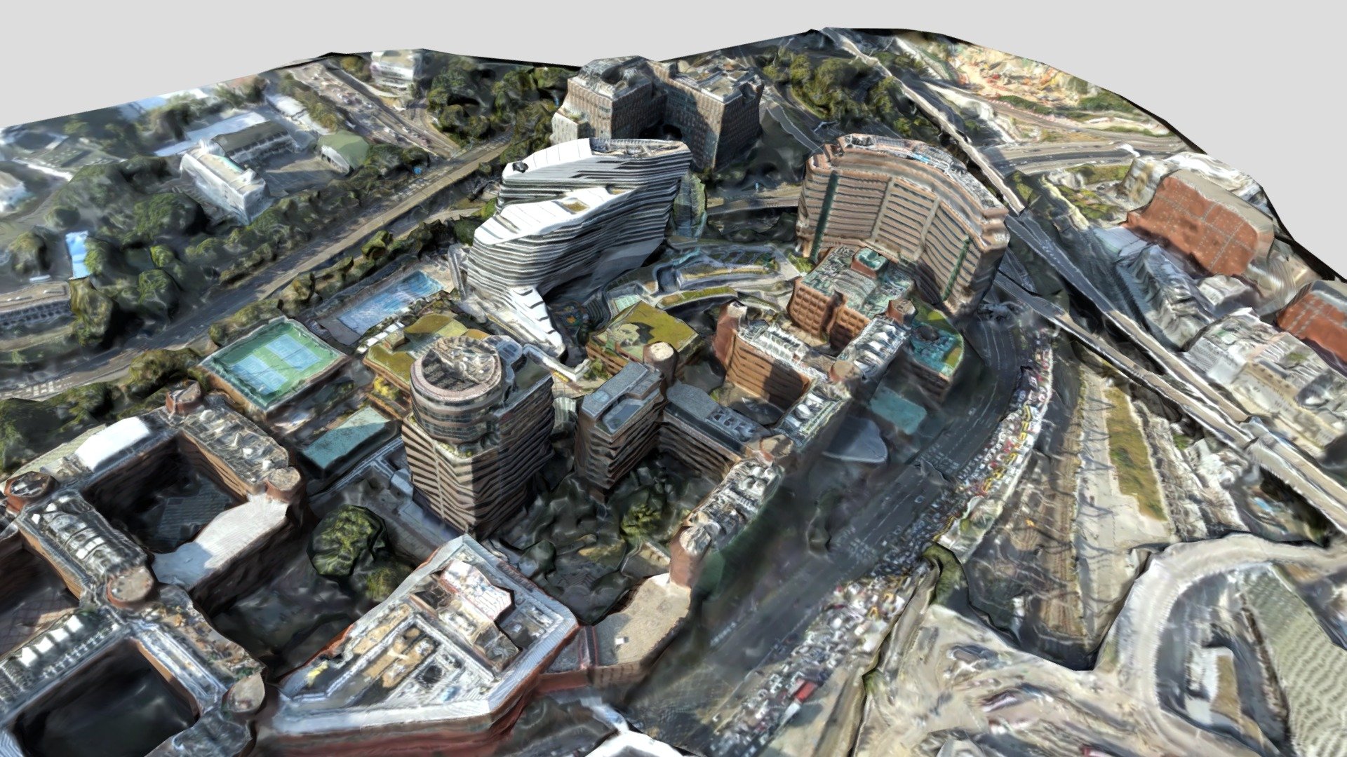 PolyU Main campus mesh model from UAV image - Download Free 3D model by ...