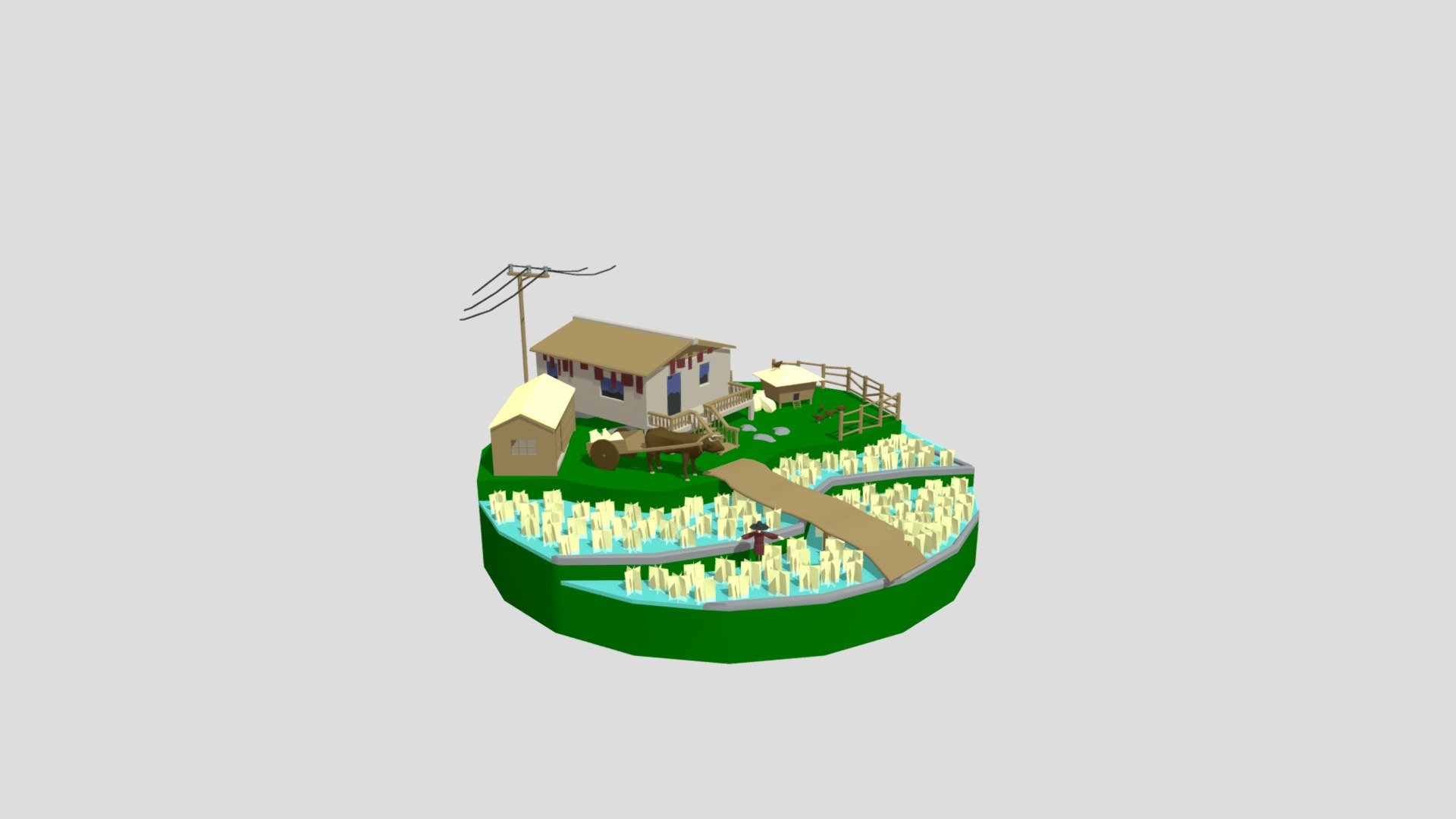 Rice Farm Test - 3D model by Bran Charlet (@brancharlet) [daa6a0d ...