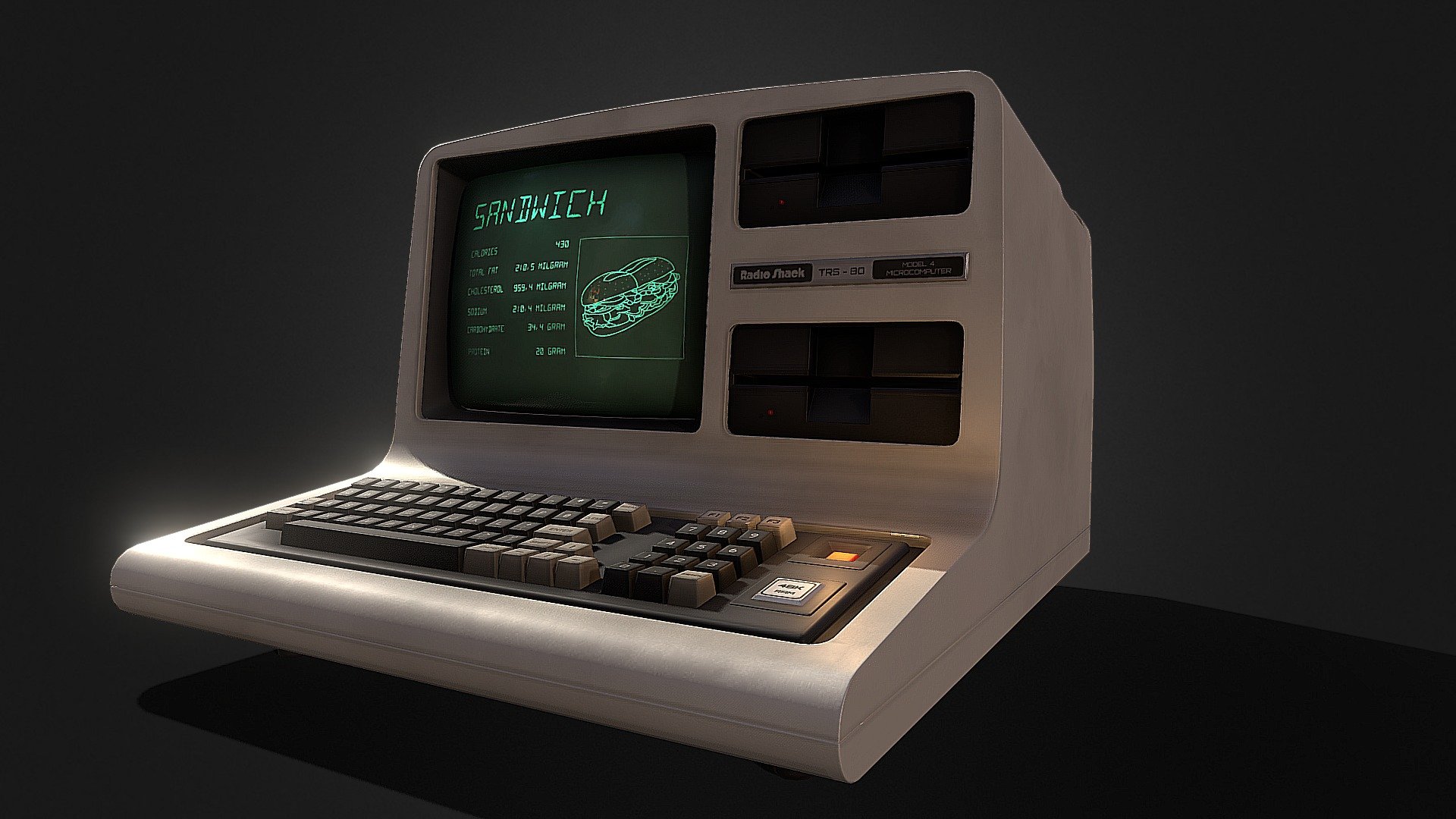 TRS - 80 Sandwich Calories - 3D model by Joe Roechow (@JoeRoechow ...