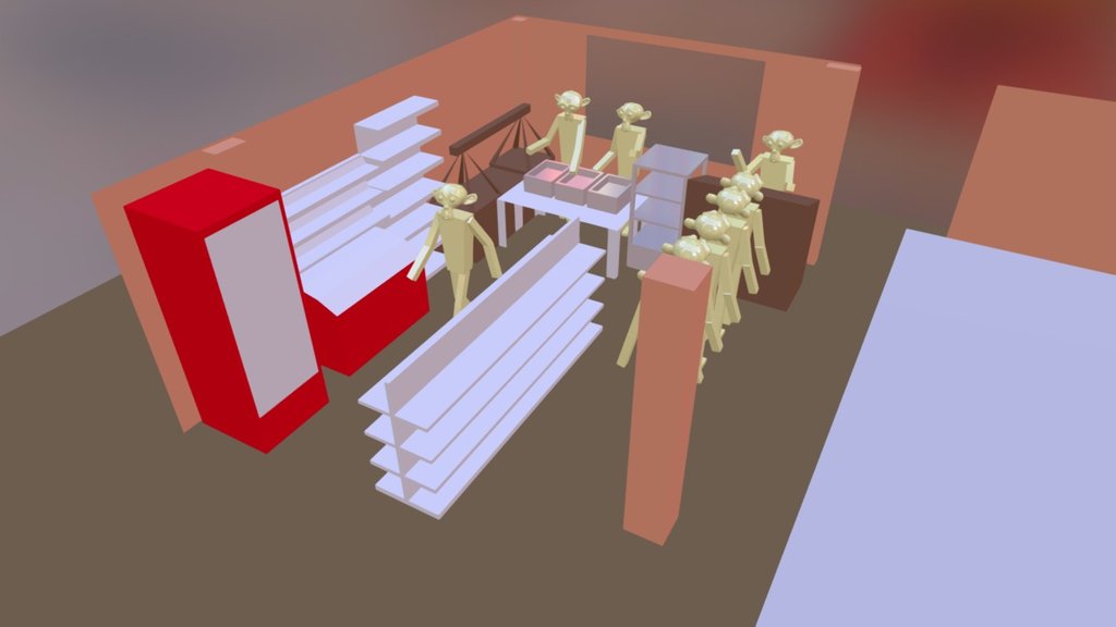 ilustrasi layout kantin EastCorner ITB - 3D model by galherpras ...