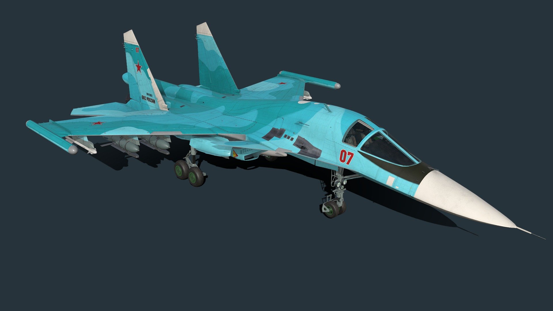 Sukhoi Su-34 Fullback - Buy Royalty Free 3D model by Tim Samedov ...