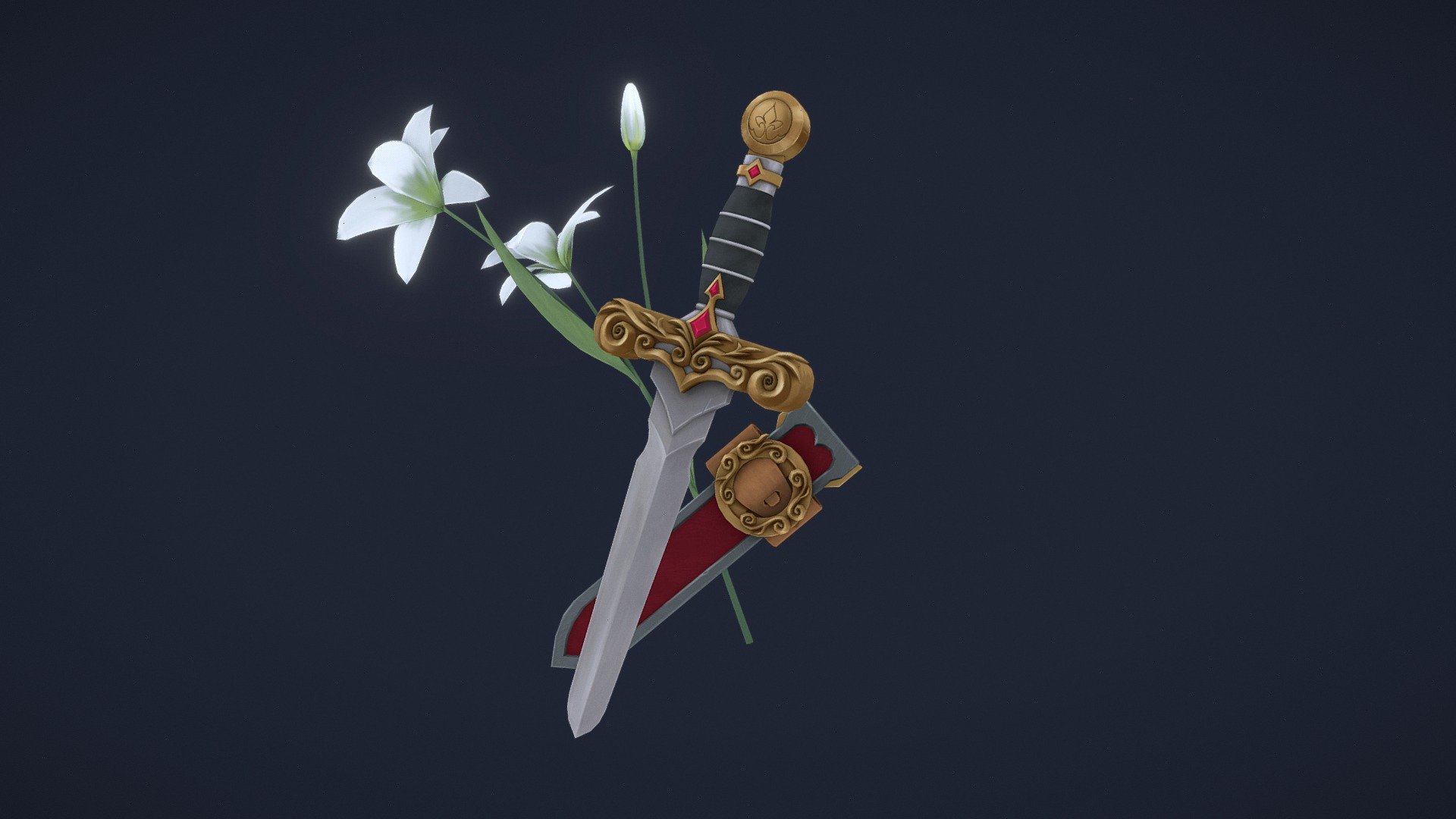 Fantasy Dagger - 3D model by V.Douziech [dab0062] - Sketchfab