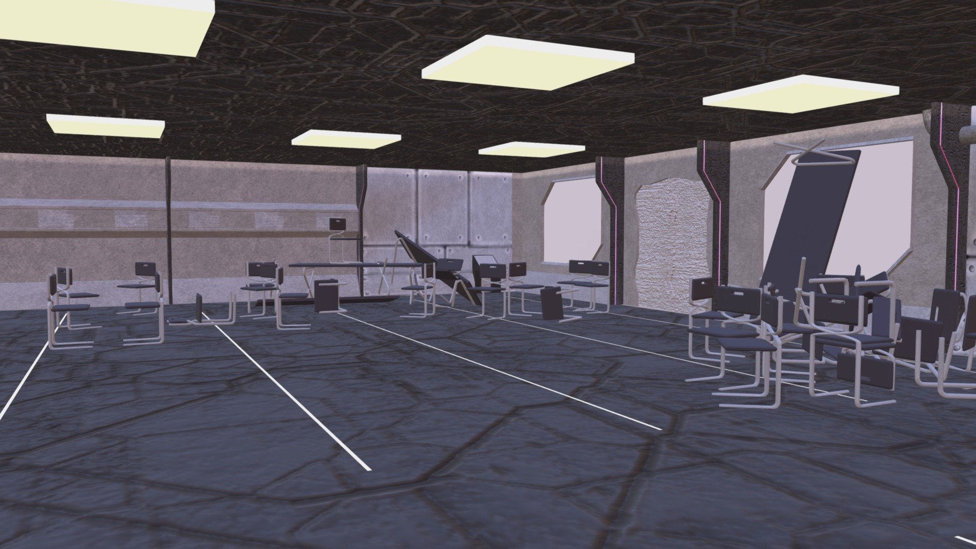 Sci-Fi Fighting Arena - 3D model by Medgenator [dab0f7f] - Sketchfab