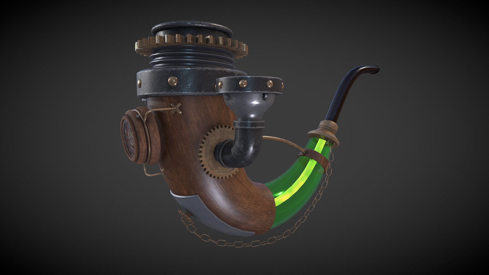 Pipe Steampunk - 3D model by Aurélien Leroy (@aurel91) [dab5f4b ...