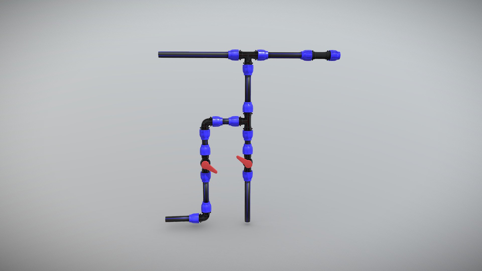 Plastic Water Supply Pipe Network - Download Free 3D model by ...