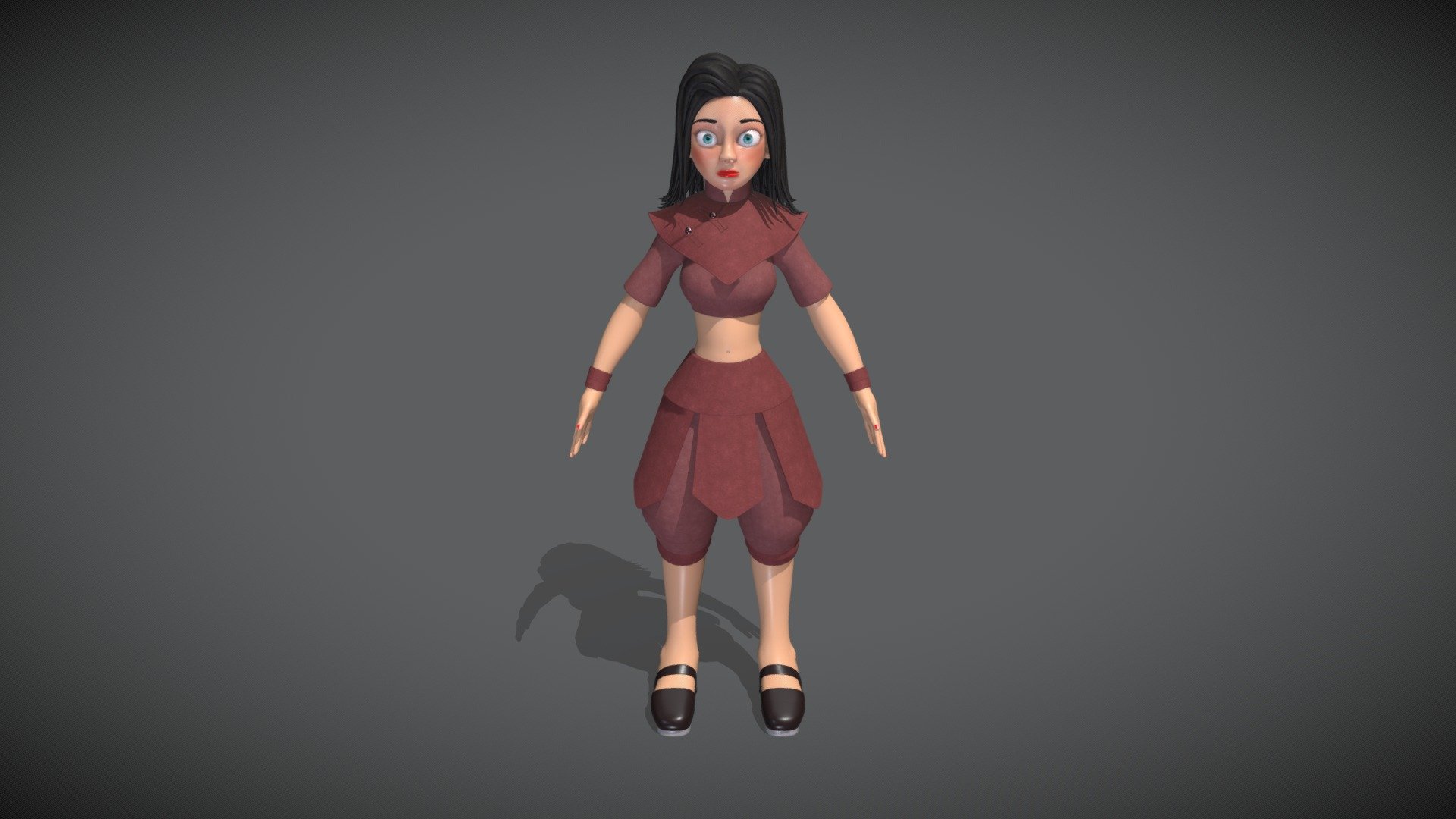 Girl Charecter - 3D model by Kartick972003 [dab788c] - Sketchfab