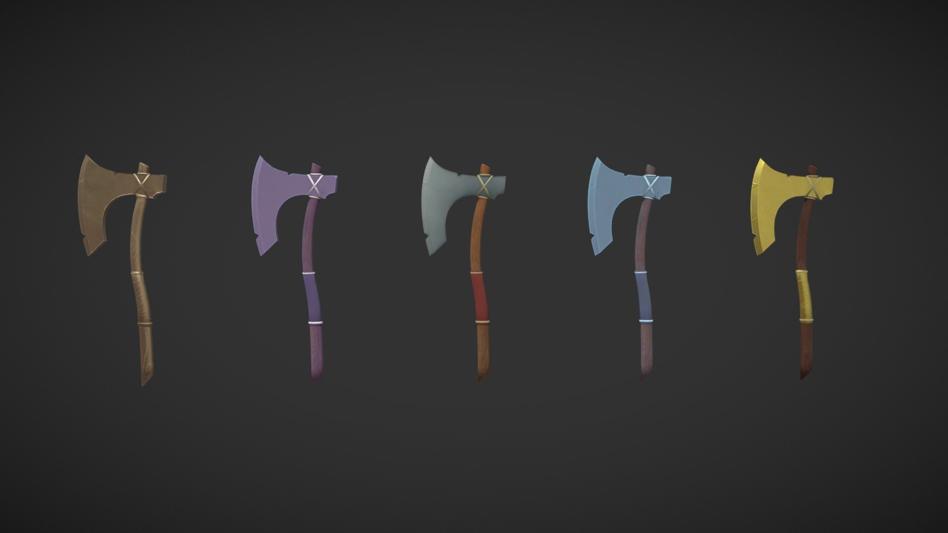 Stylized Axes pack - Free - Download Free 3D model by Thomas_Crozelon ...