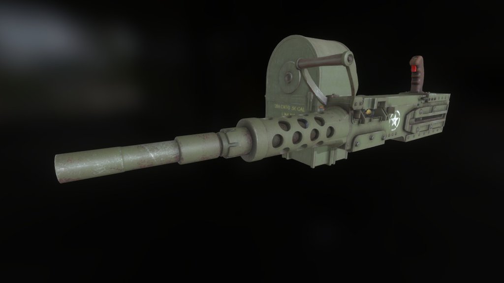 The Tombstone - Animated Machinegun Model - 3D model by Mike South ...