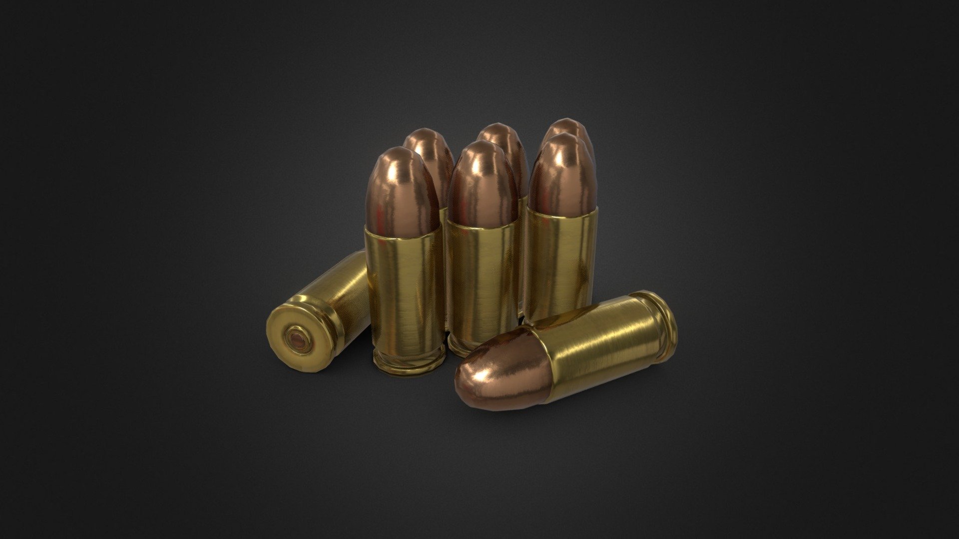 9 mm caliber - Download Free 3D model by ForevereQ [dac0041] - Sketchfab