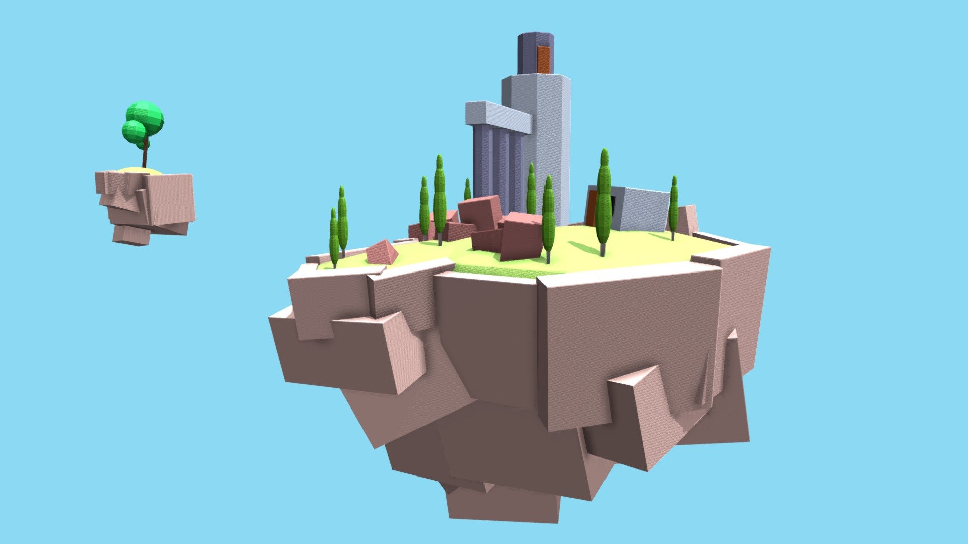 Primitive Floating Isles - 3D model by jmrante [dac2db1] - Sketchfab