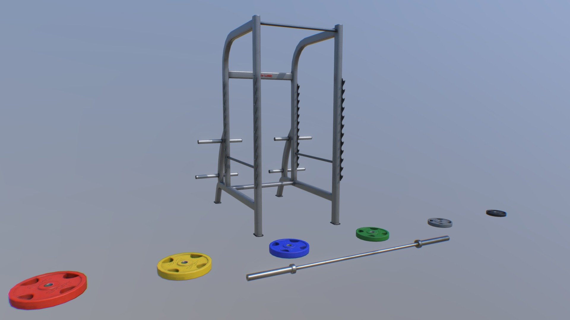Squat Rack - Buy Royalty Free 3D model by en3my71 [dac6b71] - Sketchfab ...