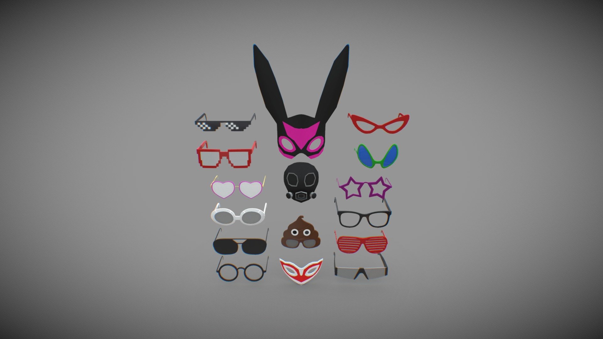 Minecraft glasses set (lowpoly) - Download Free 3D model by Cucarachos ...