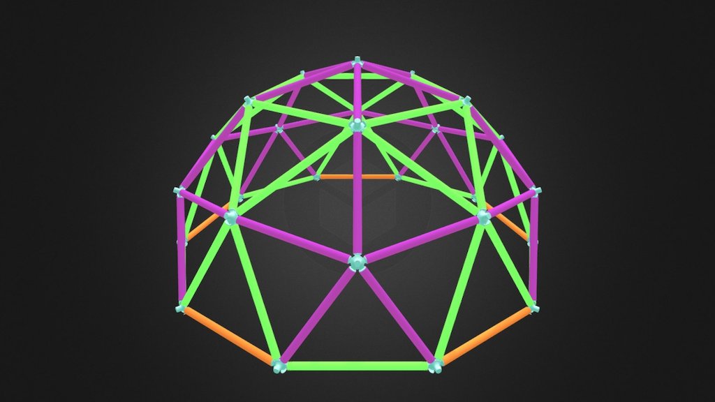 Geodesic Dome - 3D model by AstroLogix [daca709] - Sketchfab