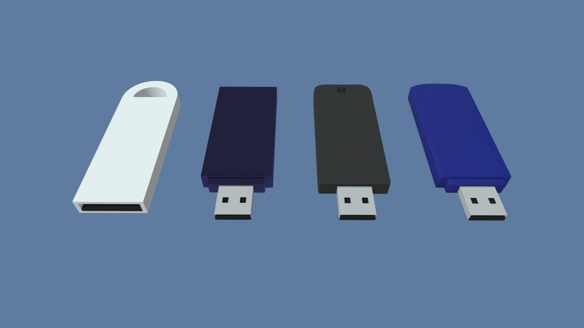 USB Stick Low Poly Pack - Download Free 3D model by Dimitri (@dimitri ...