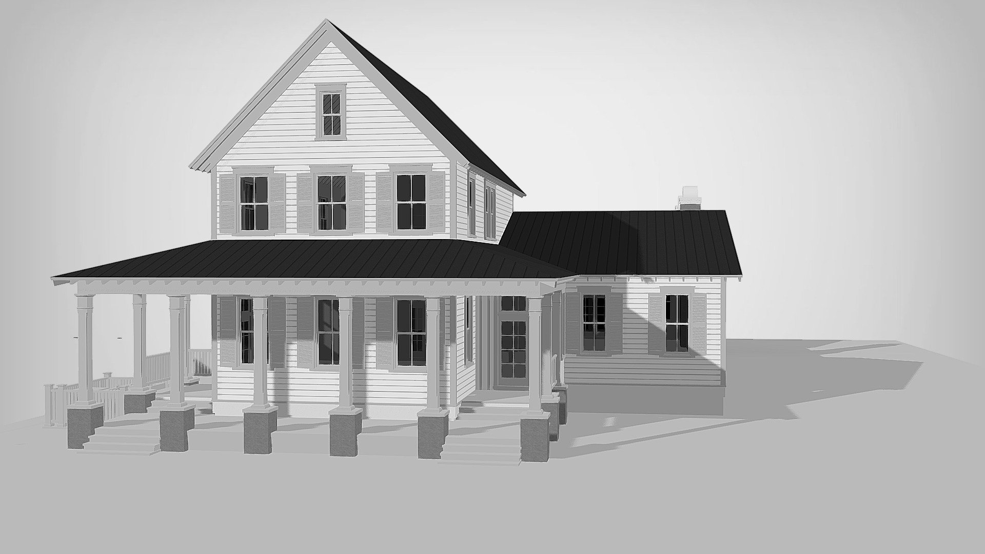 153261- New Farmhouse - 3D model by Allison Ramsey Architects ...