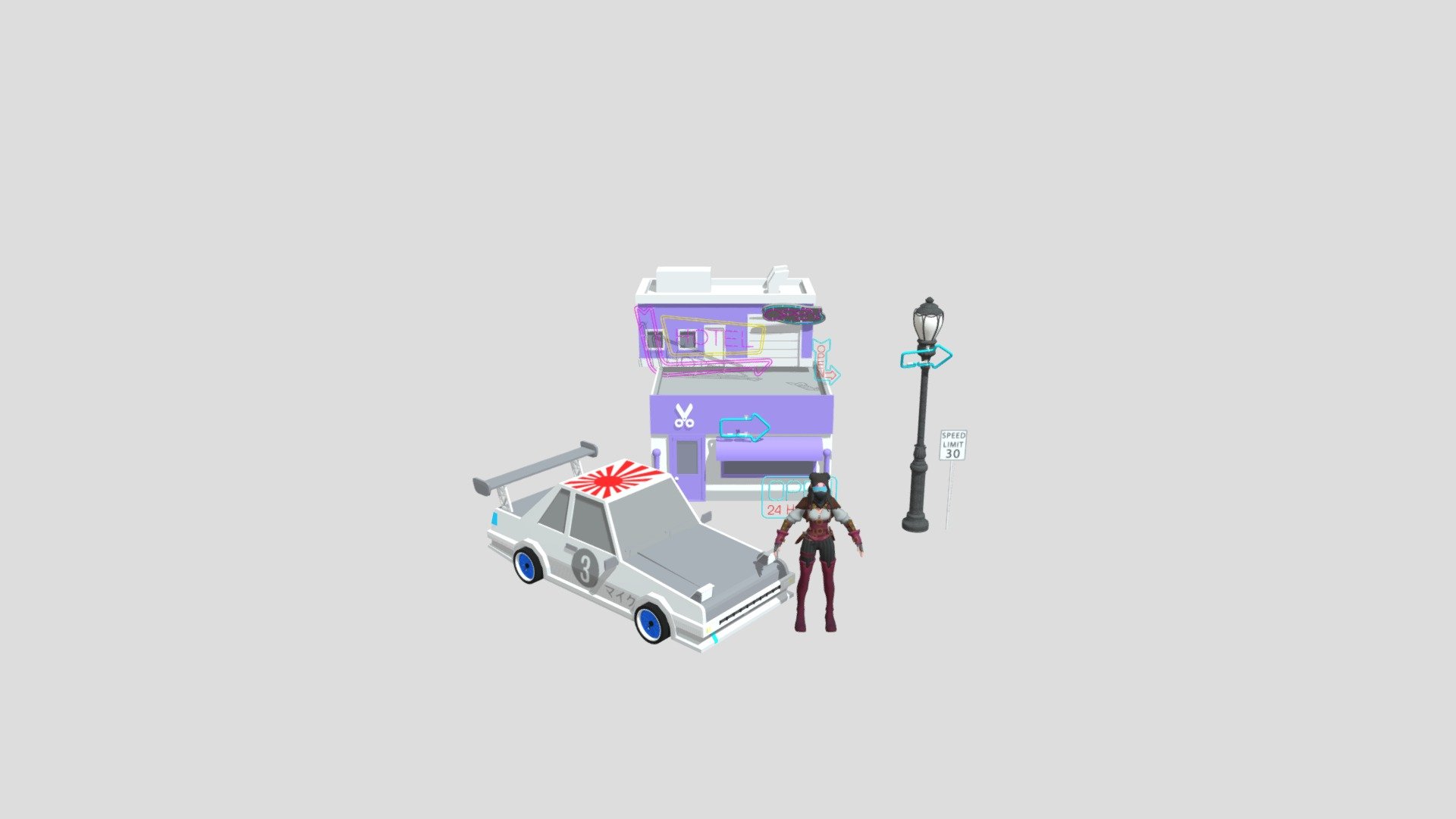 Cyberpunk - 3D model by anqihe_os. [dace8cb] - Sketchfab