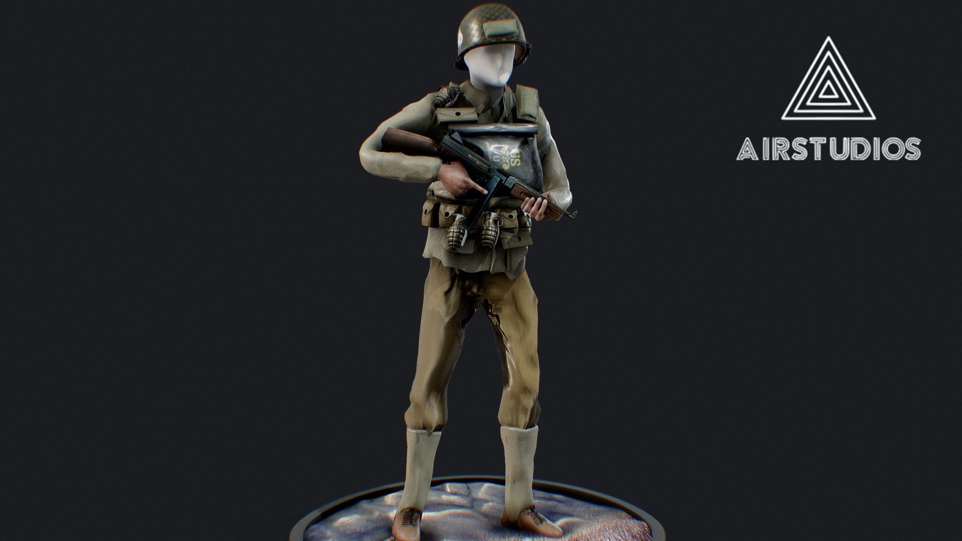 World War 2 US D-Day Infantry - Buy Royalty Free 3D model by AirStudios ...