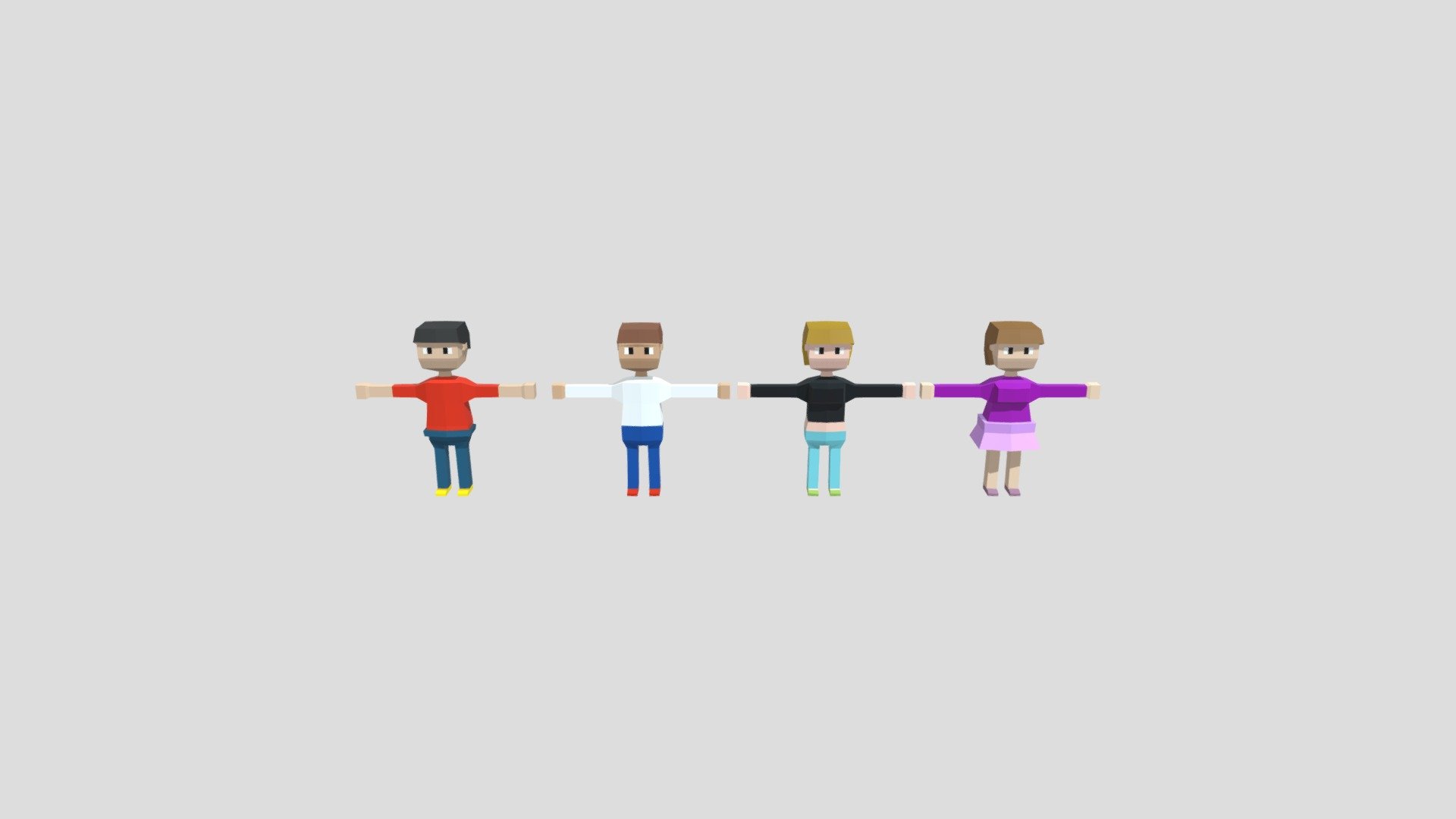 LOW POLY CHARACTER - Download Free 3D model by mariyahsofia138 [dad15bf ...