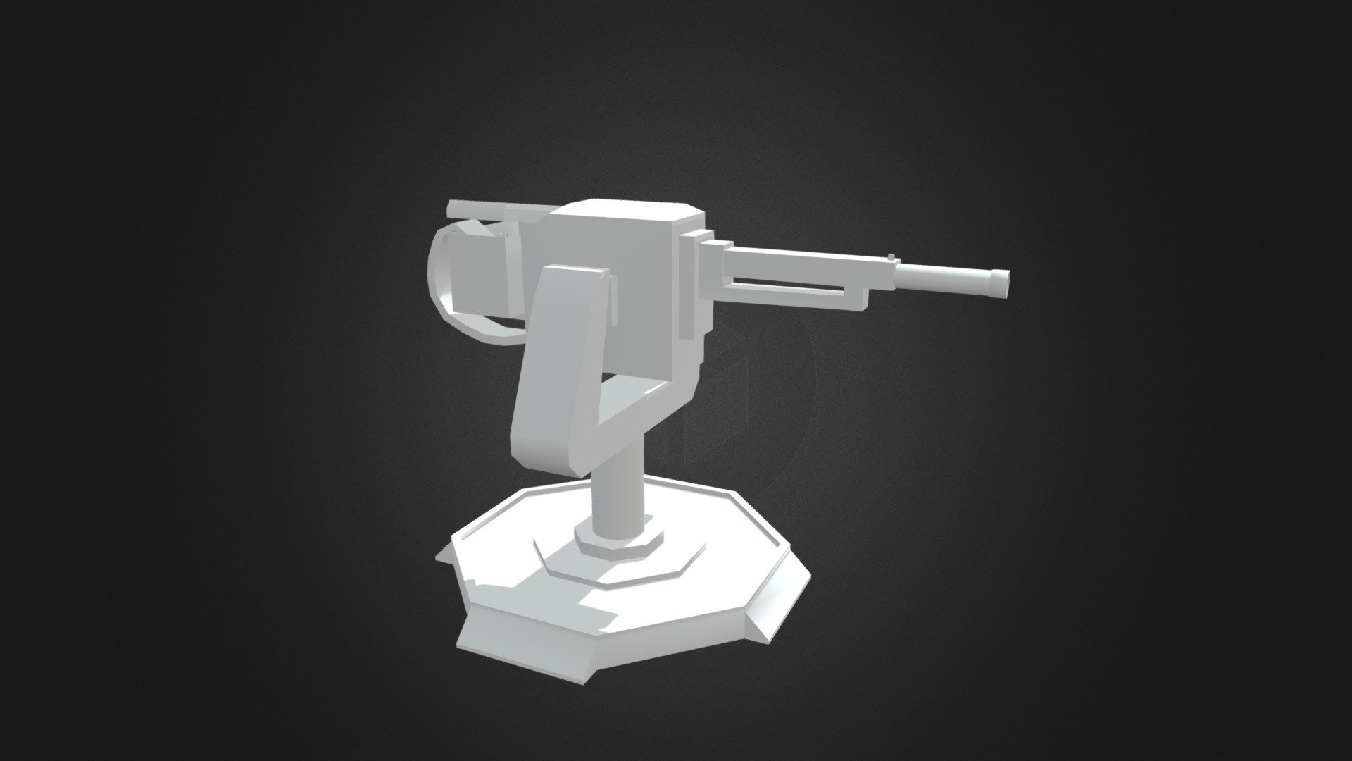 [old] Low Poly Turret Download Free 3d Model By Angeloworks [dad2500