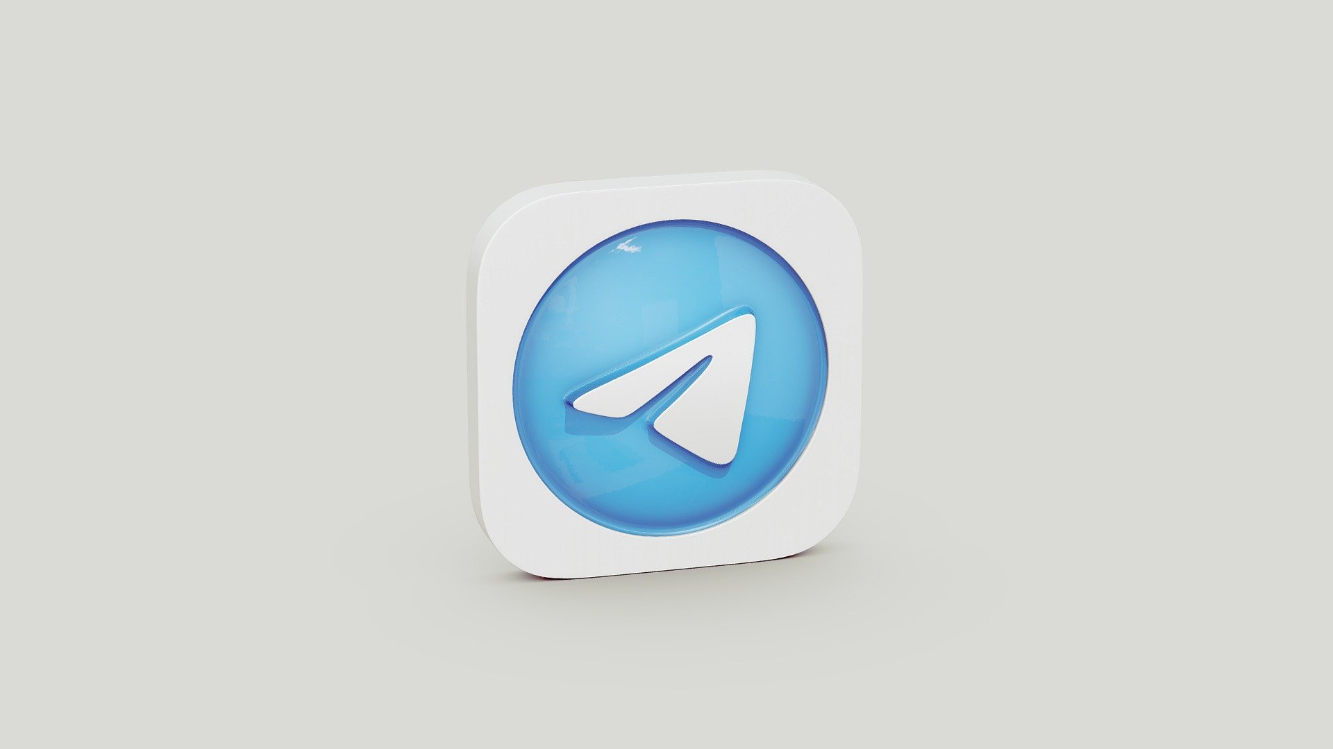 Telegram Logo 3d - Buy Royalty Free 3D model by Eugene Korolev (@eugene ...