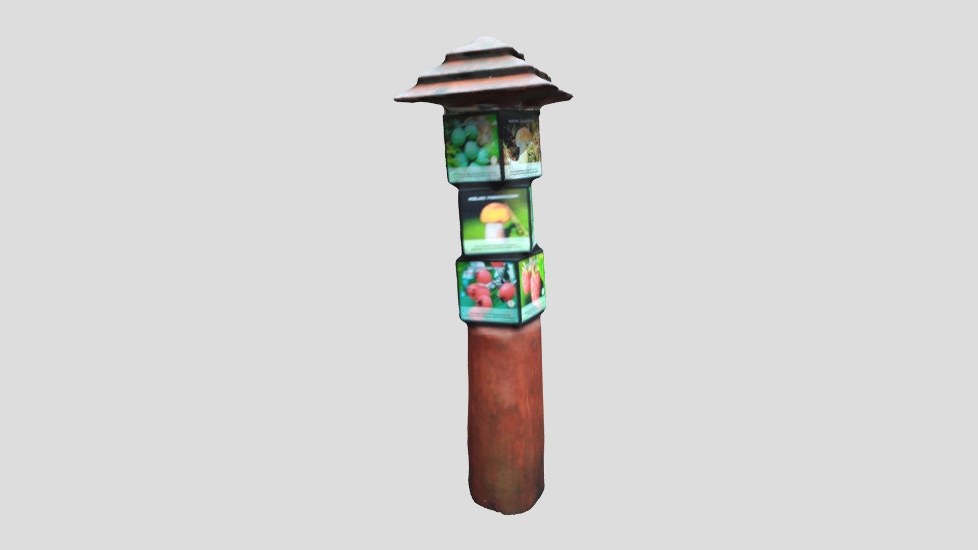 Wooden pole with rotating cubes. Forest. Poland - Download Free 3D ...