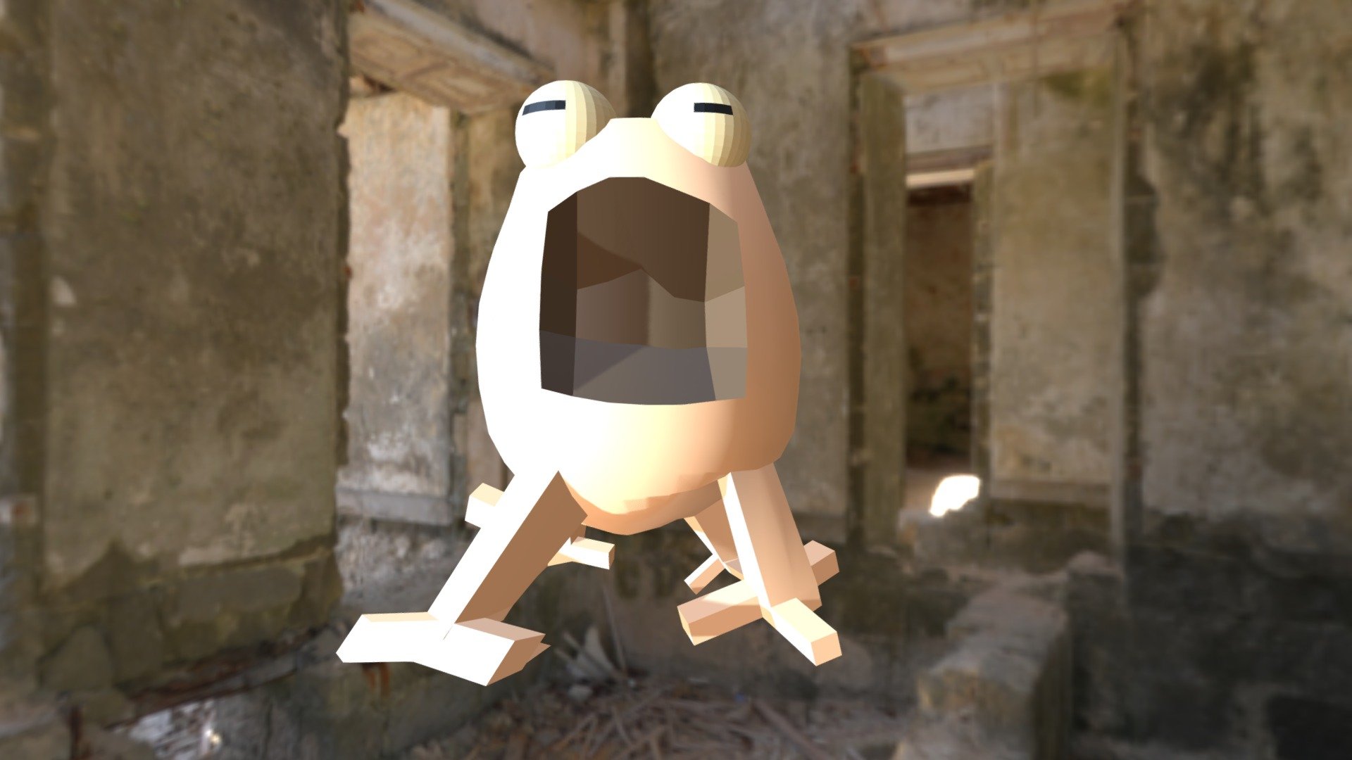 cute desert rain frog squeaking - Download Free 3D model by AIUM2 ...