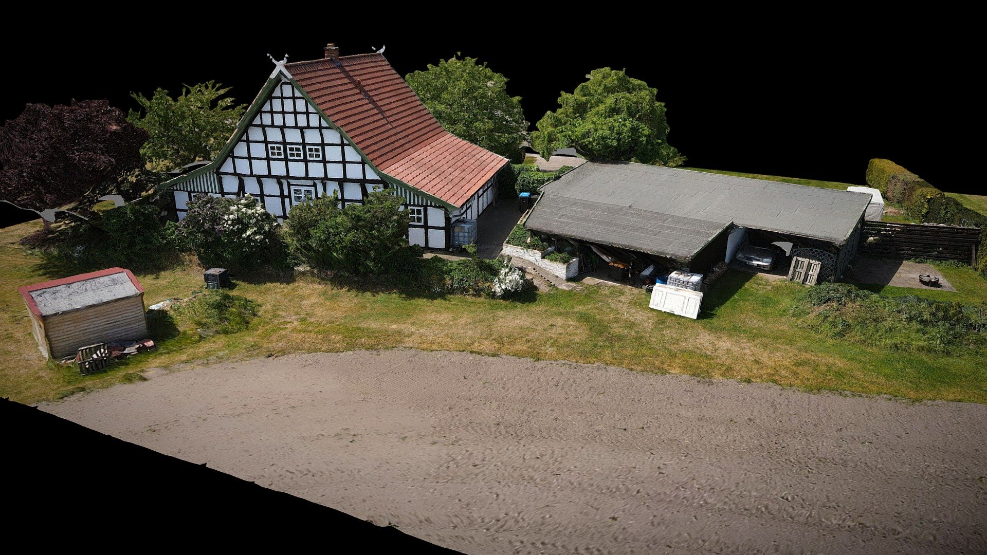 Residential House 3D Model (Photogrammetry) - 3D model by Burki ...