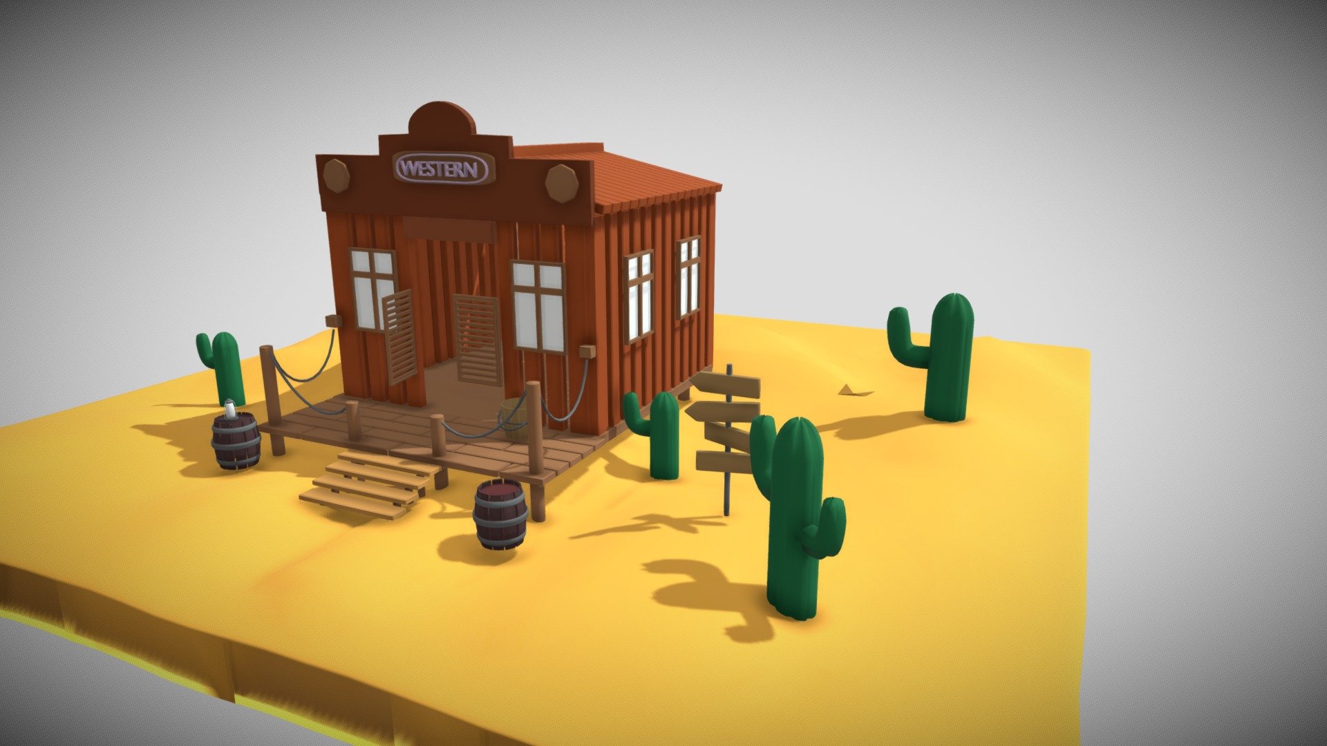 Western Saloon - 3D model by Rym_Hamdy (@rimehamdi75) [dadbcbb] - Sketchfab