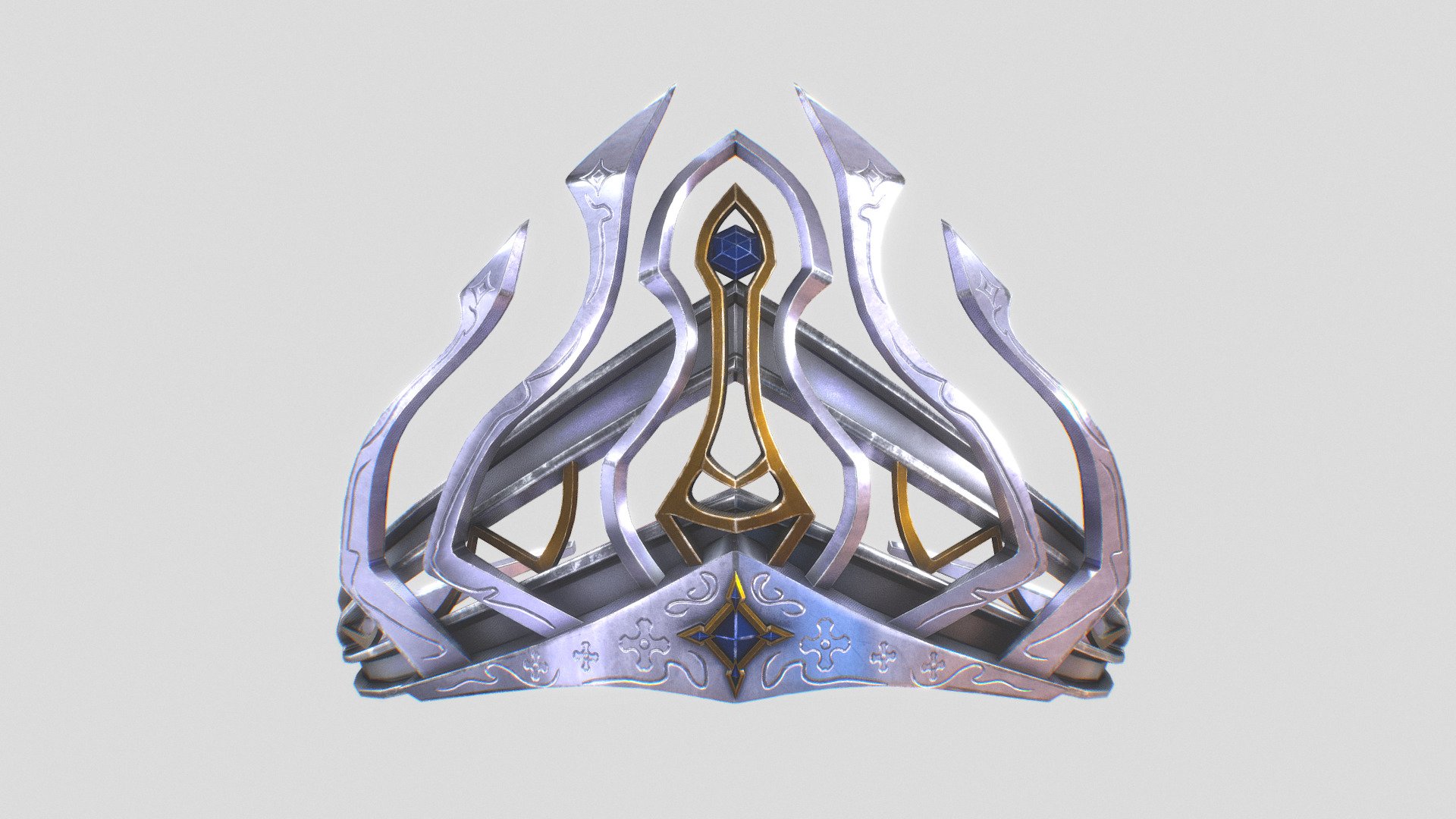 Blue Diamond Crown - Buy Royalty Free 3D model by Anima Z (@Anima-Z ...