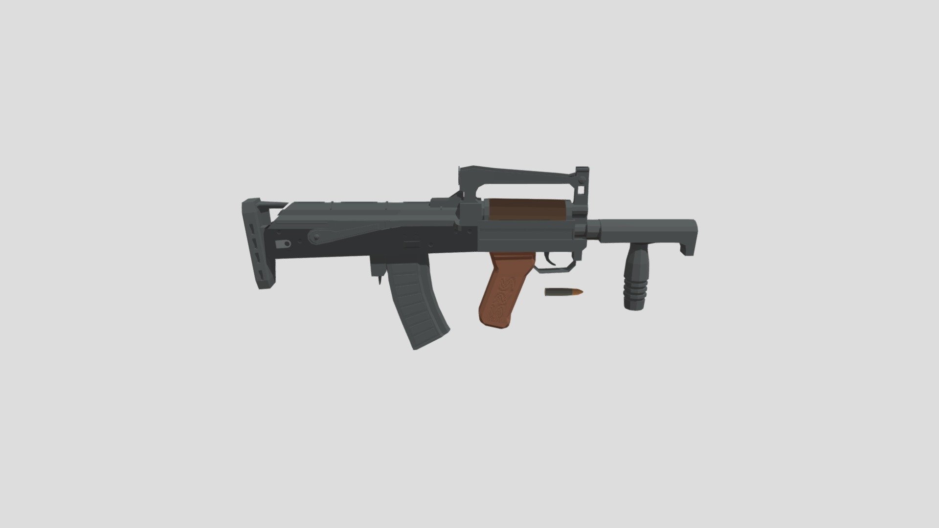 Low poly OTS-14 Groza 'Thunderstorm' - Download Free 3D model by zgoosr ...