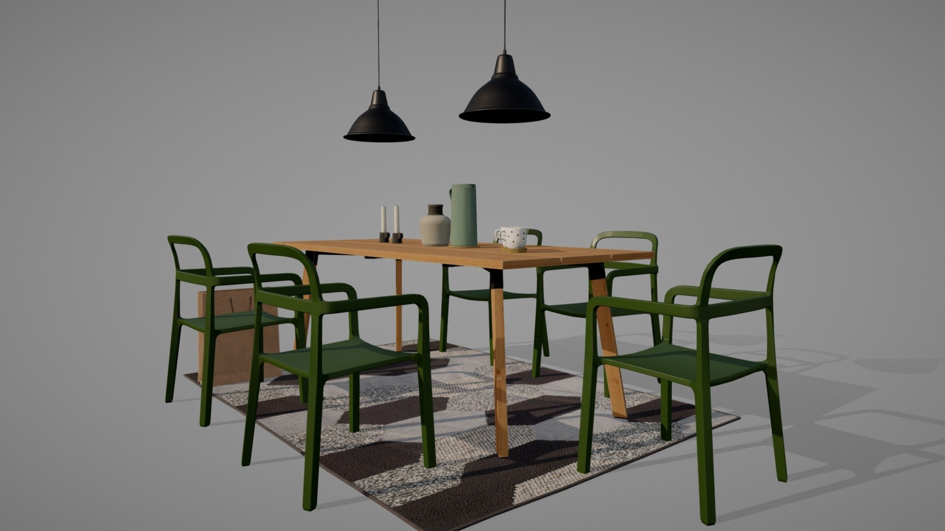 Cozy dining area 3D furniture - Buy Royalty Free 3D model by tosbin ...